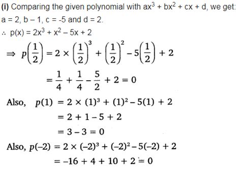 Verify That The Numbers Given Alongside Of The Cubic Polynomials Below Are Their Zeroes CBSE