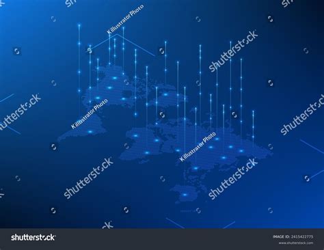 World Map Technology Background Rising Digital Stock Vector Royalty Free 2415422775 Shutterstock