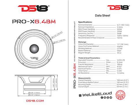 8855 Loa Mid Range Ds18 Pro X6 4bm 6 5 Inch