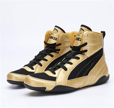 프로 복싱 신발 남성 레슬링 고무 밑창 전투 운동 스포츠 운동화 사용 가능한 다양한 색상 Gold 27cm 티몬