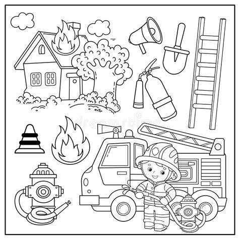 Fireman Tools Coloring Pages