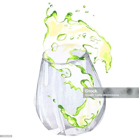 칵테일 세트 다른 안경에 여름 밝은 음료 수채화 그림입니다 배너 엽서 웹 사이트 3차원 형태에 대한 스톡 벡터 아트 및 기타 이미지 3차원 형태 과일 기포 Istock