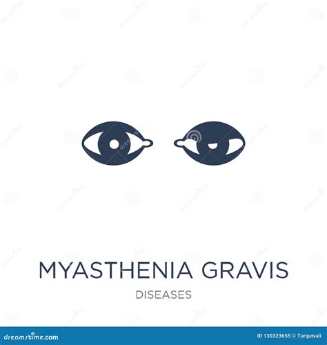 Myasthenia Gravis Icon Trendy Modern Flat Linear Vector Myasthenia