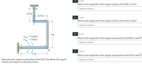 Solved What Is The Magnitude Of The Angular Velocity Of Link Chegg