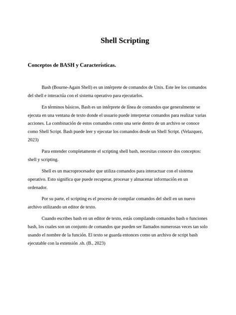 Shell Scripting Pdf Interfaz De Línea De Comando Lenguaje De