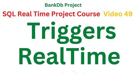 49 Triggers In Sql Telugu Sql Real Time Project Course In Telugu