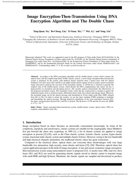 Pdf Image Encryption Then Transmission Using Dna Encryption Algorithm