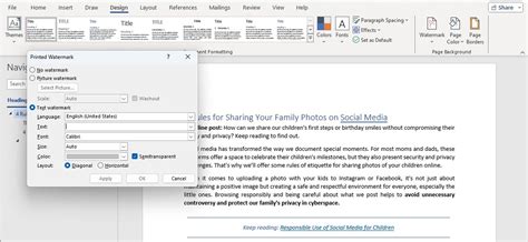How To Add A Watermark In Word Visual Watermark Blog