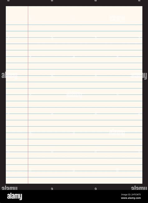 Line Page From Notepad Vector Illustration Stock Vector Image Art Alamy