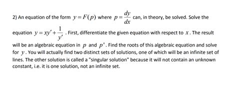 Solved Dy An Equation Of The Form Y F P Where P Can In Chegg Com