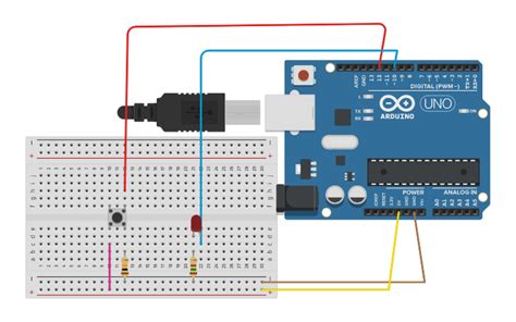 Circuit Design Led Is On Or Off If Button Pressed Tinkercad Circuit Design Led Is On Or Off If Button Pressed Tinkercad