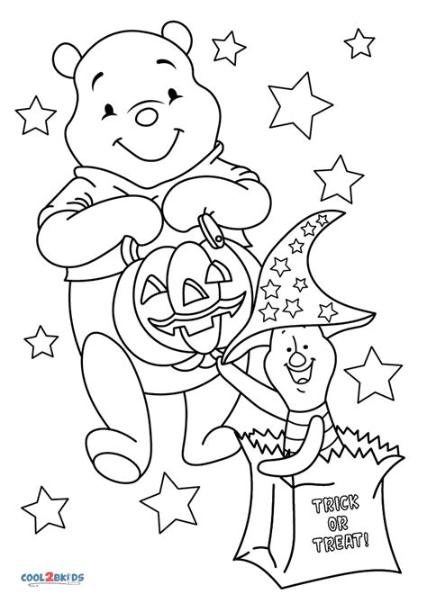 Pooh Halloween Coloring Pages
