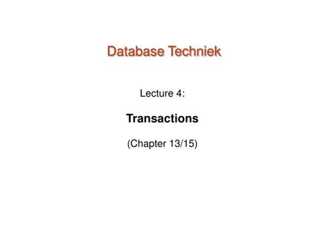Ppt Database Techniek Powerpoint Presentation Free Download Id1752633