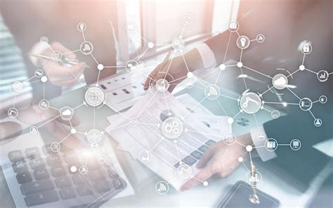 가상 화면 Iot 기술의 산업 비즈니스 프로세스 워크플로 조직 구조 Oins 및 Megapolis 배경에 대한 스마트 산업 개념