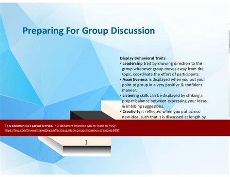 Effective Guide To Group Discussion Strategies Ppt Slide Deck