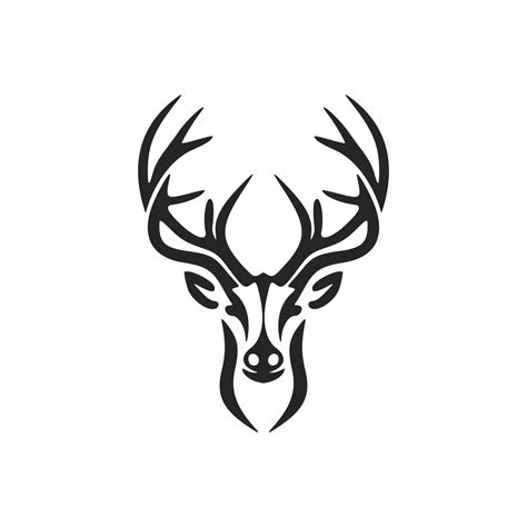 A Graceful Black Deer Logo Isolated Vector Art At Vecteezy