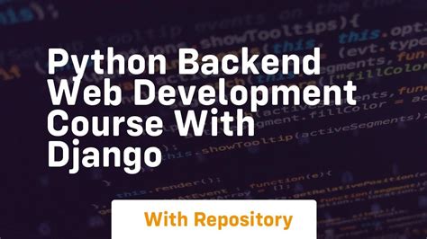 Python Backend Web Development Course With Django Youtube