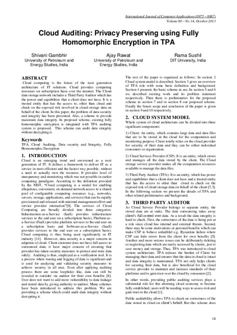 pdf cloud auditing privacy preserving using fully homomorphic
