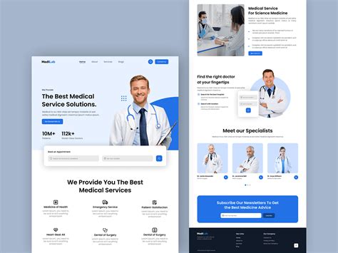 MediLab Medical Center Website UI Design On Behance