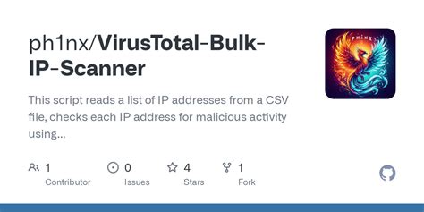 Virustotal Bulk Ip Scannervirustotalipscanpy At Main · Ph1nx