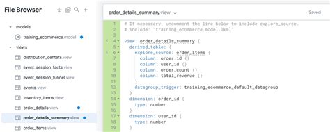Creating Derived Tables Using Lookml Gsp858