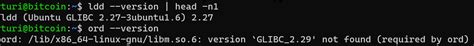 glibc 2 32 not found · issue 1430 · ordinals ord · github