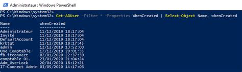 Récupérer Des Informations Sur Les Utilisateurs Avec Powershell