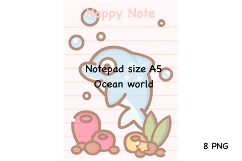 Ocean World Notepad Size A Graphic By SPsweet Creative Fabrica