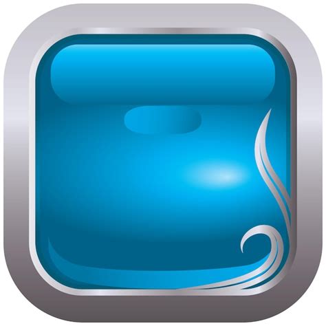 Premium Vector Silver Button With Glossy Surface