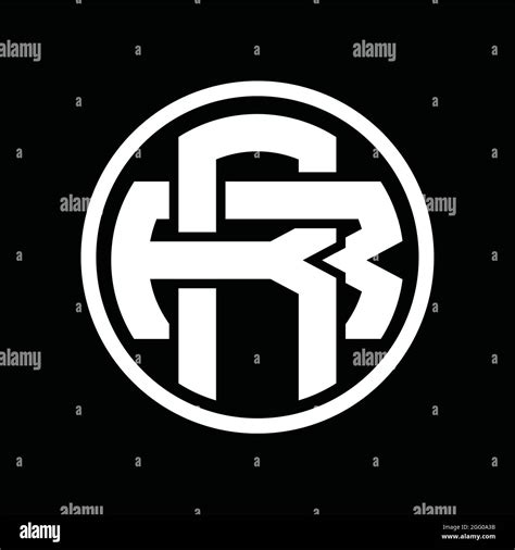 Rr Logo Monogram With Overlapping Style Vintage Design Template Stock