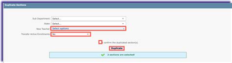 Creating Duplicate Sections Program Leads Is
