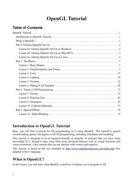 Fillable Online Introduction To OpenGL Tutorial Lirmm Fax Email Print PdfFiller