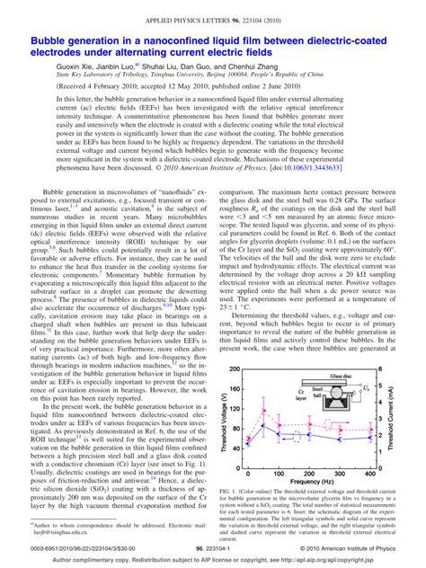 Pdf Bubble Generation In A Nanoconfined Liquid Film Between