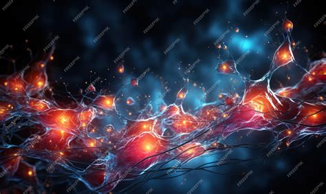 Premium Ai Image Abstract Background Neural Circuits Neuron Cells Concept Selective Soft Focus