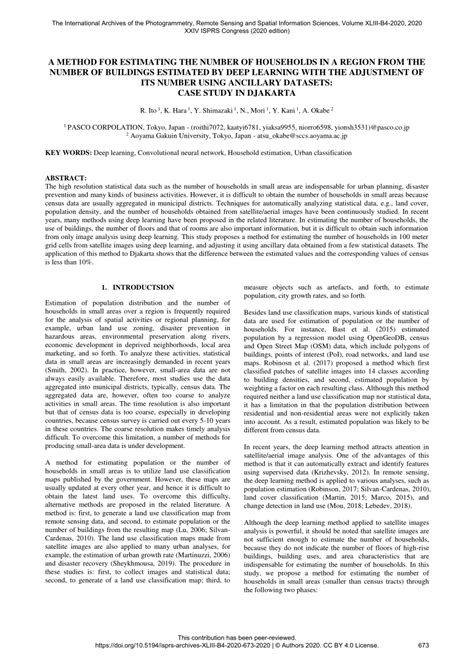 pdf a method for estimating the number of households in a region from