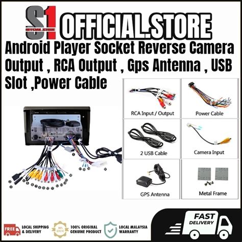 Android Player Socket Reverse Camera Output Rca Output Gps Antenna
