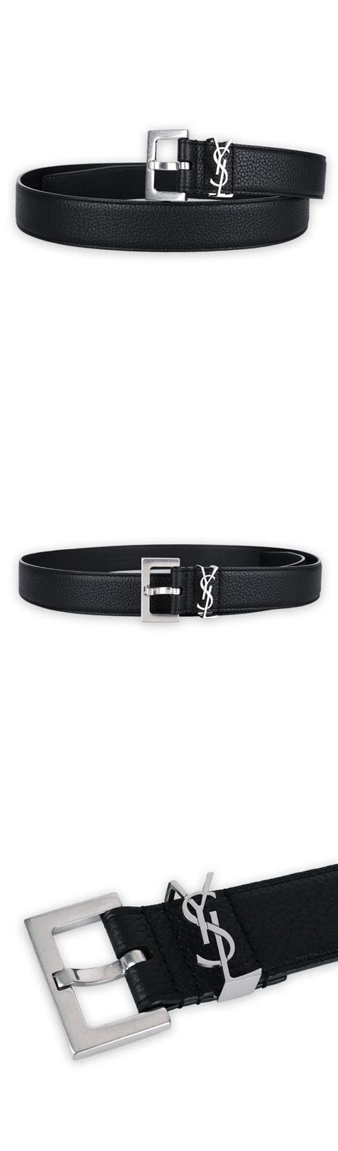 생로랑 남성 모노그램 실버 로고 벨트블랙 634440 Dti0e 1000saint Laurent