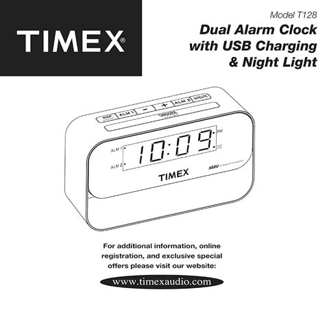 Timex T Dual Alarm Clock With Night Light User Manual