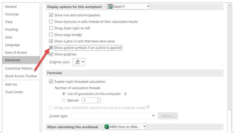 How To Show Outline Symbols If An Outline Is Applied Excelnotes