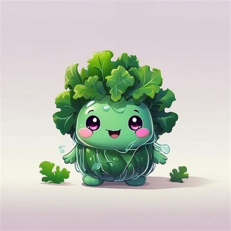 Premium Photo 3d Cute Cabbage Character