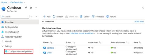 Set Lab Policies Azure Devtest Labs Microsoft Learn
