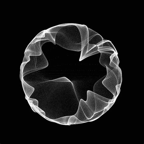 Premium Photo Futuristic Sphere Of Particles And Lines Network