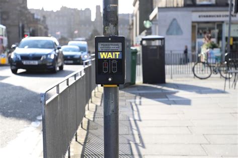 Premium Photo Pedestrian Crossing Control Panel Signalling To Wait