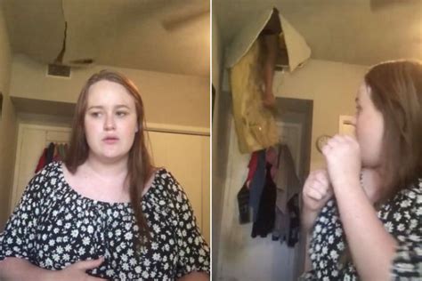 Lagi Asyik Rekam Video TikTok Gadis Ini Terkejut Lihat Kaki Misterius Di Langit Langit Kamarnya