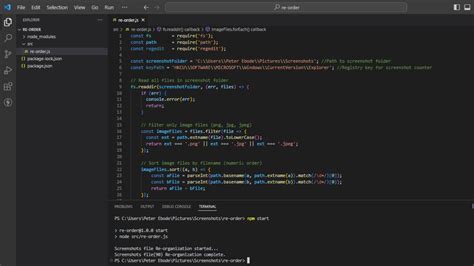 Automating File Re Organization On Windows With Nodejs