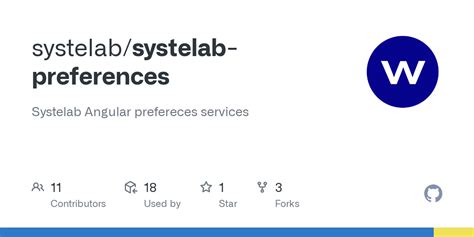 github systelab systelab preferences systelab angular prefereces