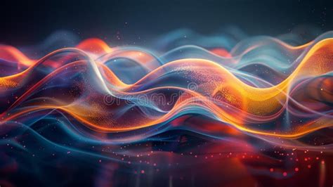 Vibrant Abstract Waves Of Light And Color Generative Ai Stock Illustration Illustration Of
