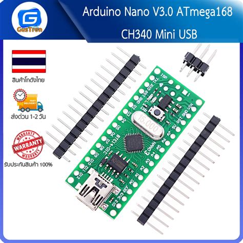 Arduino Nano V30 Atmega168 Ch340 Mini Usb Shopee Thailand
