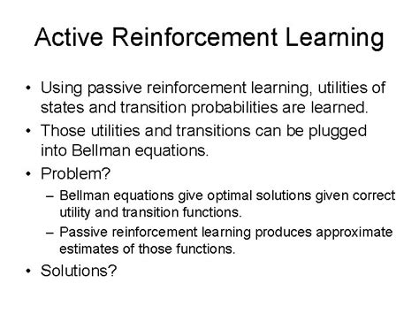 Reinforcement Learning Chapter 21 Vassilis Athitsos Reinforcement Learning Reinforcement Learning Chapter 21 Vassilis Athitsos Reinforcement Learning