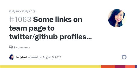 Some Links On Team Page To Twittergithub Profiles Broken · Issue 1063 · Vuejs